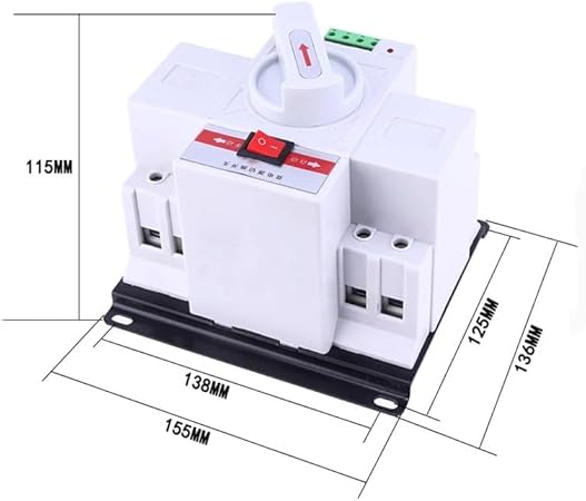 Dual Power Automatic Transfer Switch 2P 63A 220V MCB Type - Tuga Power