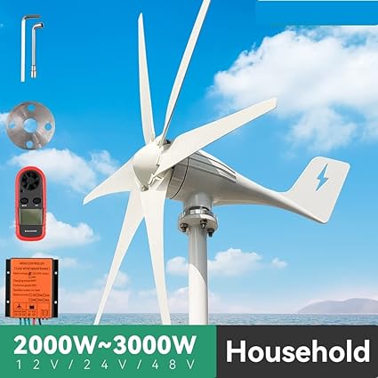 2000W 3000W Wind Turbine Generator Kit with MPPT Charge Controller ...