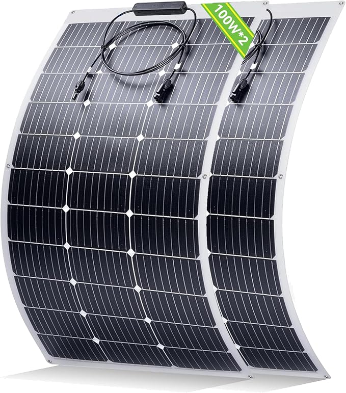100 Watt Flexible Solar Panel Set for RV Boats Cabin Roofs - Tuga Power
